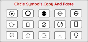 Circle Symbols Copy & Paste [⦿ ⚪⚫ ⥀]