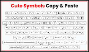 Cute Symbols Copy and Paste [⊰♡⊱⋆·˚࿐★≽^♡^≼★]