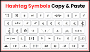 Hashtag Symbol Copy Paste [# ♯ ⋕ ⧣ ⩩· ⧣͜͡ ·]