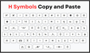 H Symbols Copy and Paste - ℋ ꃅ 卄 ԋ ん 𒀂